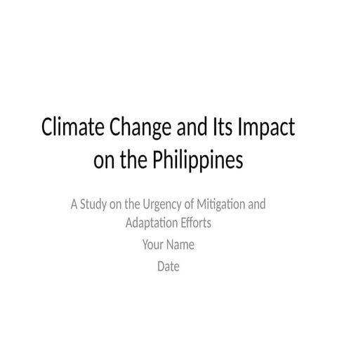 Ra 9729 Climate Change Act of 2009 | PPT