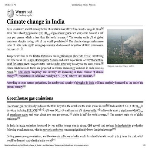 Climate change in India Climate change in India - Wikipedia.pd ...