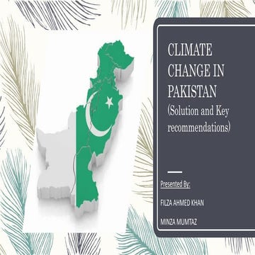 Climate Change In Pakistan | PPTX