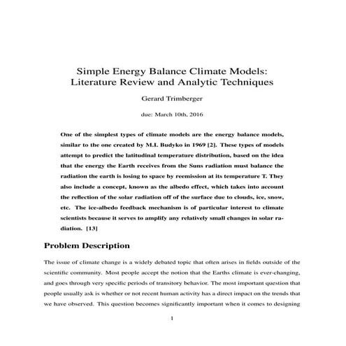 Climate Change Model | PDF