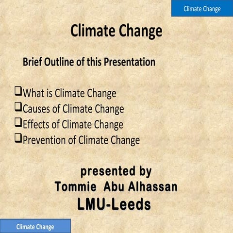Climate change presentation1 | PPT | Environmental Services Industry ...