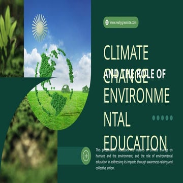 Environmental Education and Climate Change | PPTX