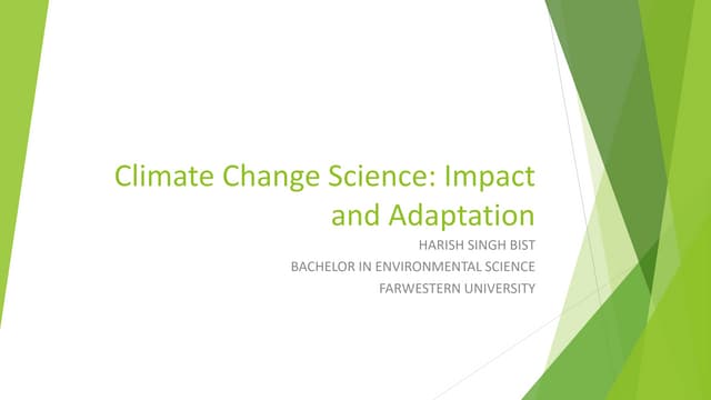Community climate change adaptation | PPTX | Agriculture | Industries