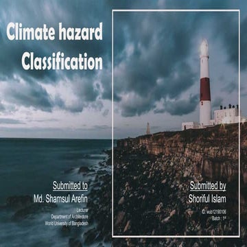 Climate hazard classification . | PDF