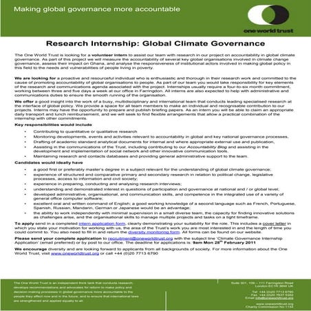 Climate internship 2011 final | PDF