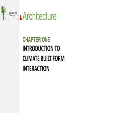Climatology & Architecture | PPTX