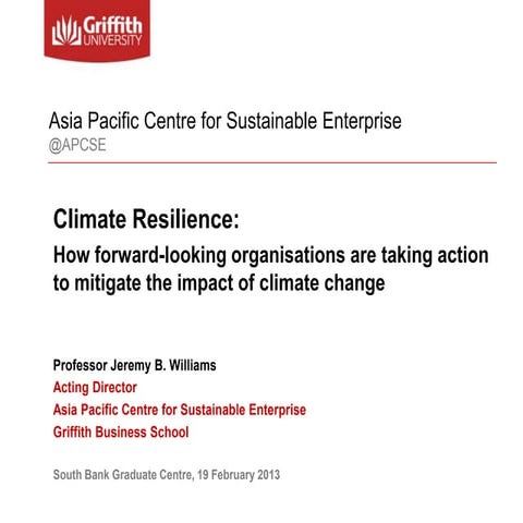 Climate Resilience: How forward-looking organisations are taking action ...