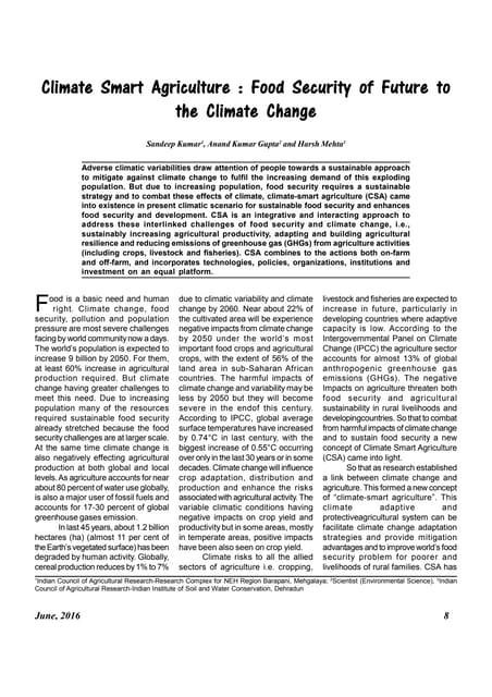 Climte smart agricultural practices | PPT