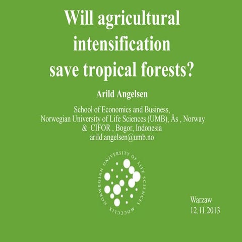 Agricultural Technologies and Tropical Deforestation First Edition A ...