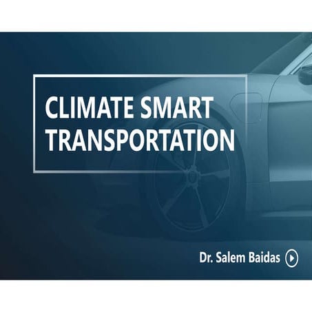 Climate Smart Transportation | PDF