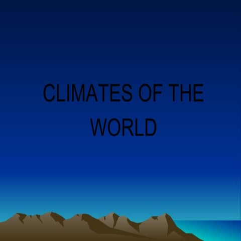 Climates of the world | PPT