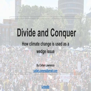 Divide and Conquer: How climate change is used as a wedge issue | PPTX