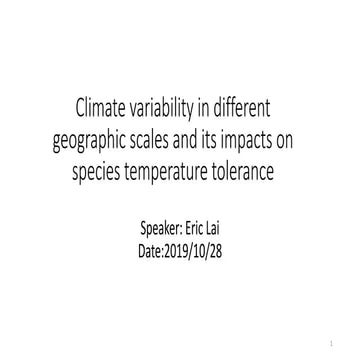 Climate variability in different geographic scales and its impacts on ...