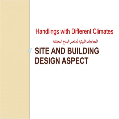 Climatic Handlings Ppt