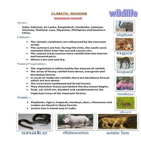 Climatic regions DESERT AND MONSOON REGIONS | PDF