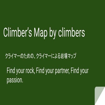 Climer's crag map | PPT