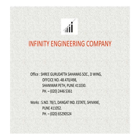 Infinity Engineering Co., Pune, Electrical Products | PDF