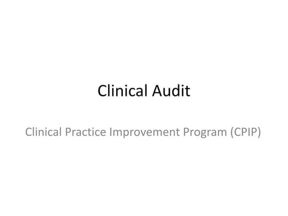 medical audit in hospital | PPT