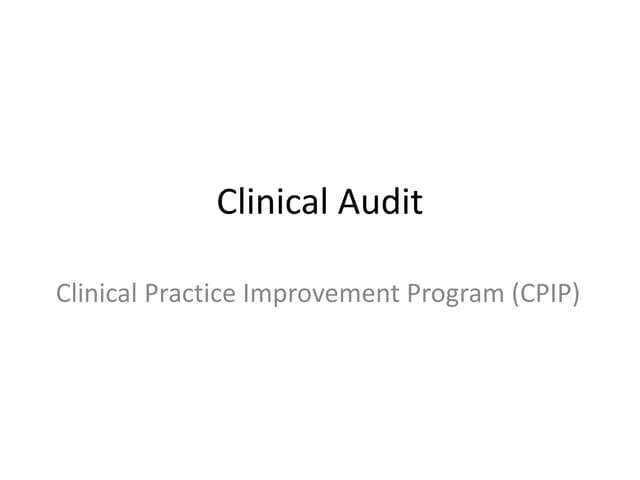 THE CLINICAL AUDIT REPORT FORMAT By Dr.Mahboob Khan Phd | PDF