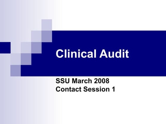 THE CLINICAL AUDIT REPORT FORMAT By Dr.Mahboob Khan Phd | PDF