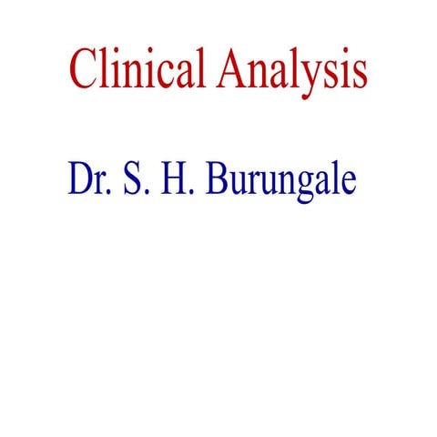 Clinical analysis | PPT