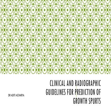 Clinical and radiographic guidelines for prediction of growth | PDF