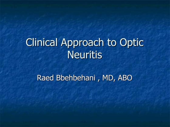 Anterior ischemic optic neuropathy | PPTX