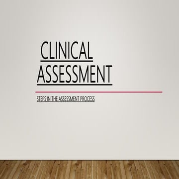 Clinical assessment | PPTX