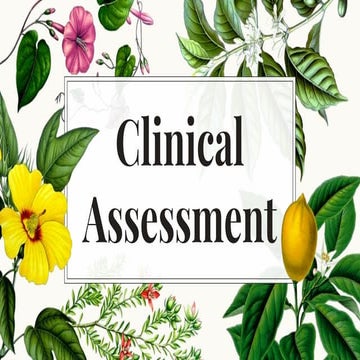 Clinical assessment | PPTX | Physical Therapy | Wellness