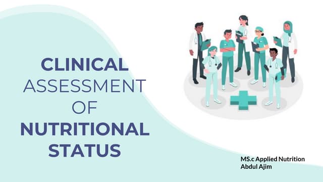 Clinical assessment of nutritional status | PDF | Eye and Vision ...