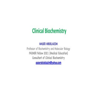 Clinical Biochemistry | PDF