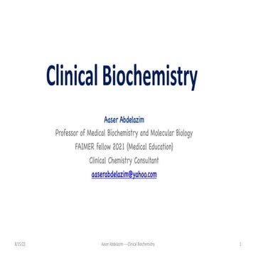 Clinical Biochemistry | PDF