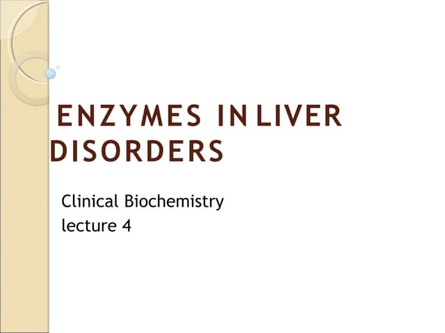 LIVER ENZYMES AST, ALT & ALP | PPT