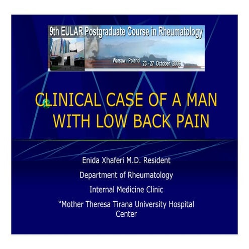 Case of a man with back pain | PDF