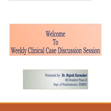 clinical case presentation of aesthetically compromised patient with ...