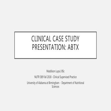 UAB DI - Clinical case study presentation | PPTX
