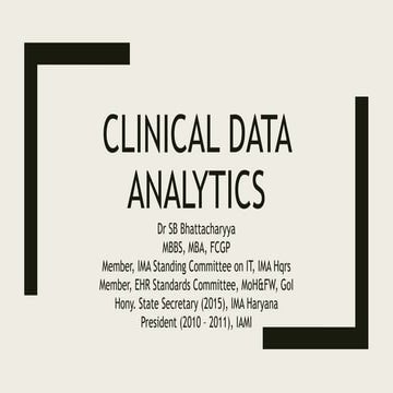 Clinical data analytics | PDF