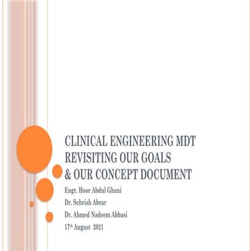 CLINICAL Engineering MDT is about modifying clinical envoironment | PPTX