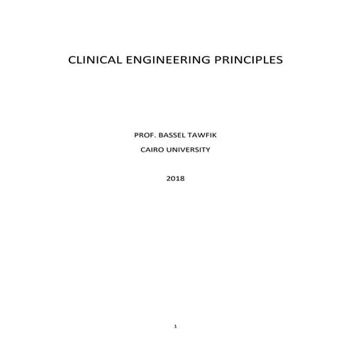 Clinical engineering principles 2018 | PDF