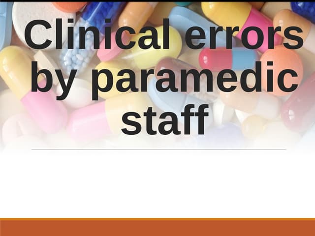Medication errors ppt | PPTX | First Aid | Injuries