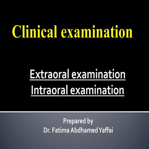 Clinical examination | PPTX