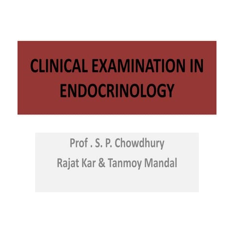 Clinical examination of Endocrine system | PPTX