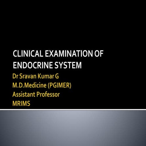 Clinical examination of endocrine system | PPTX
