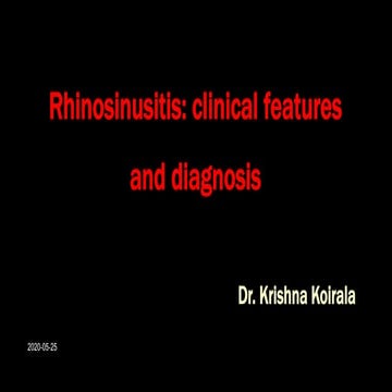 Clinical features and diagnosis of rhinosinusitis | PPT