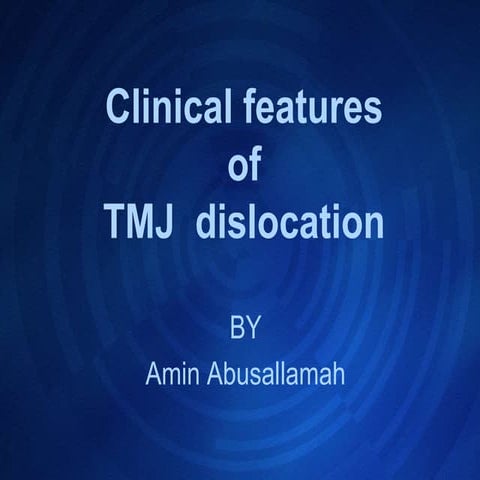 Subluxation and dislocation of temporomandibular joint | PPTX