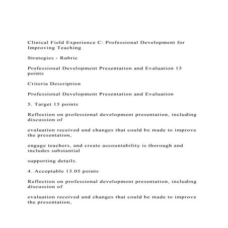 Clinical Field Experience C Special Education Teacher Observa.docx