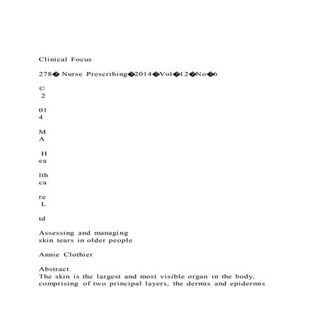 Clinical Focus278 Nurse Prescribing2014Vol12No6© | PDF