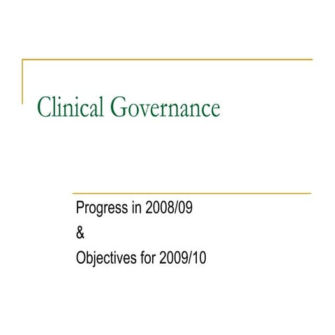 Clinical Governance[1] | PPT