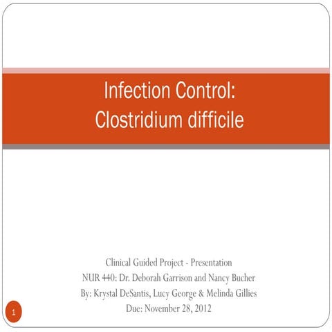 Clostridium difficile powerpoint presentation | PPTX