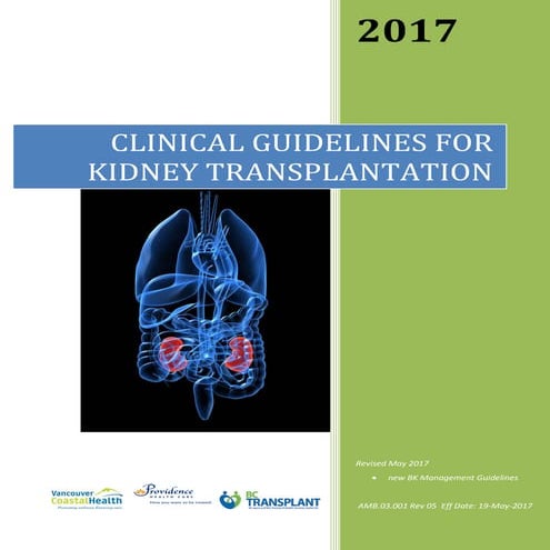 Clinical guidelines for kidney transplantation 0 | PDF